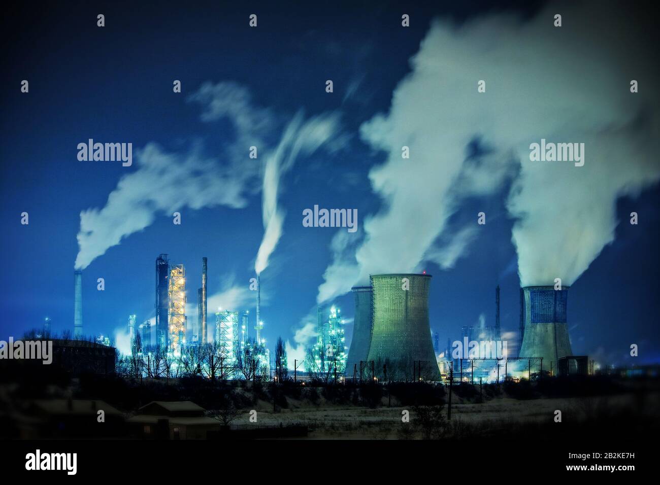 A Classic Example Of How Heavy Industry Pollute Our Atmosphere Stock ...