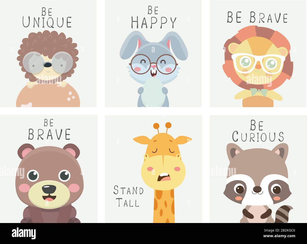 Set of animal posters for nursery Stock Vector Image & Art - Alamy