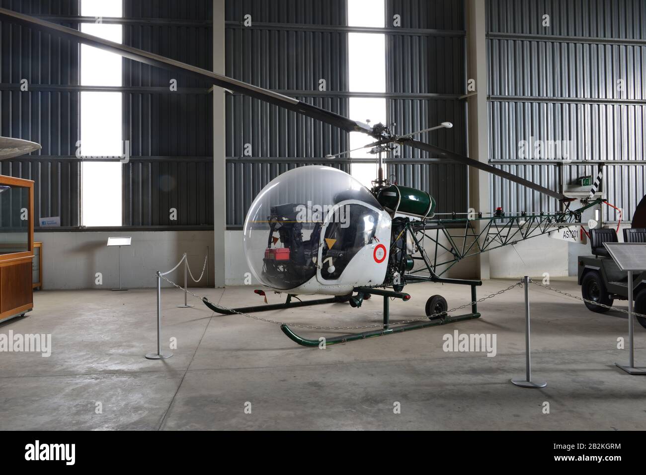 Bell 47 cockpit hi-res stock photography and images - Alamy