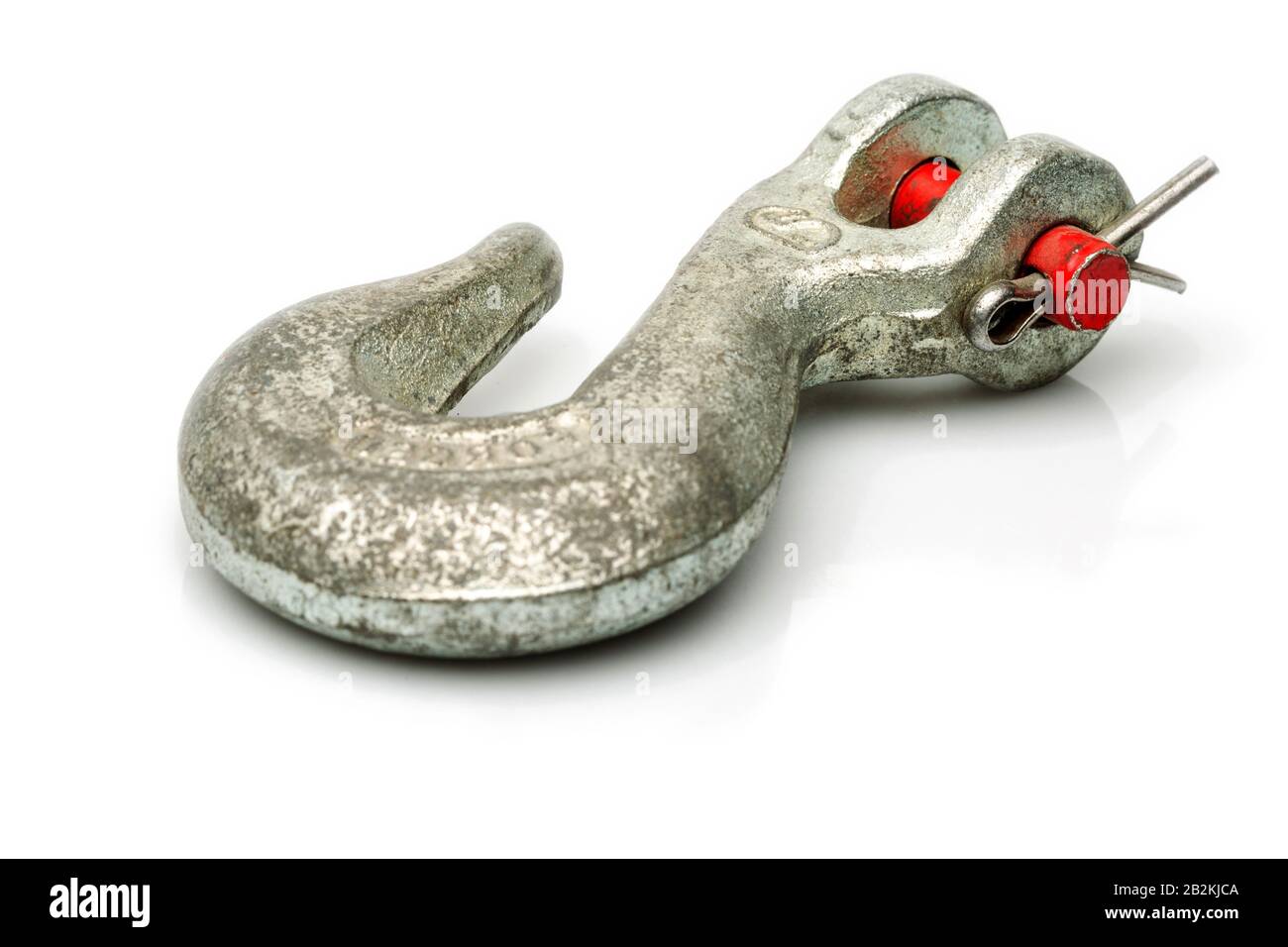 Large Industrial Hook Isolated On White Studio Shot Stock Photo - Alamy