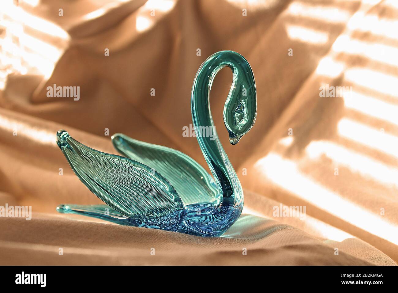 blue glass swan as decoration Stock Photo - Alamy