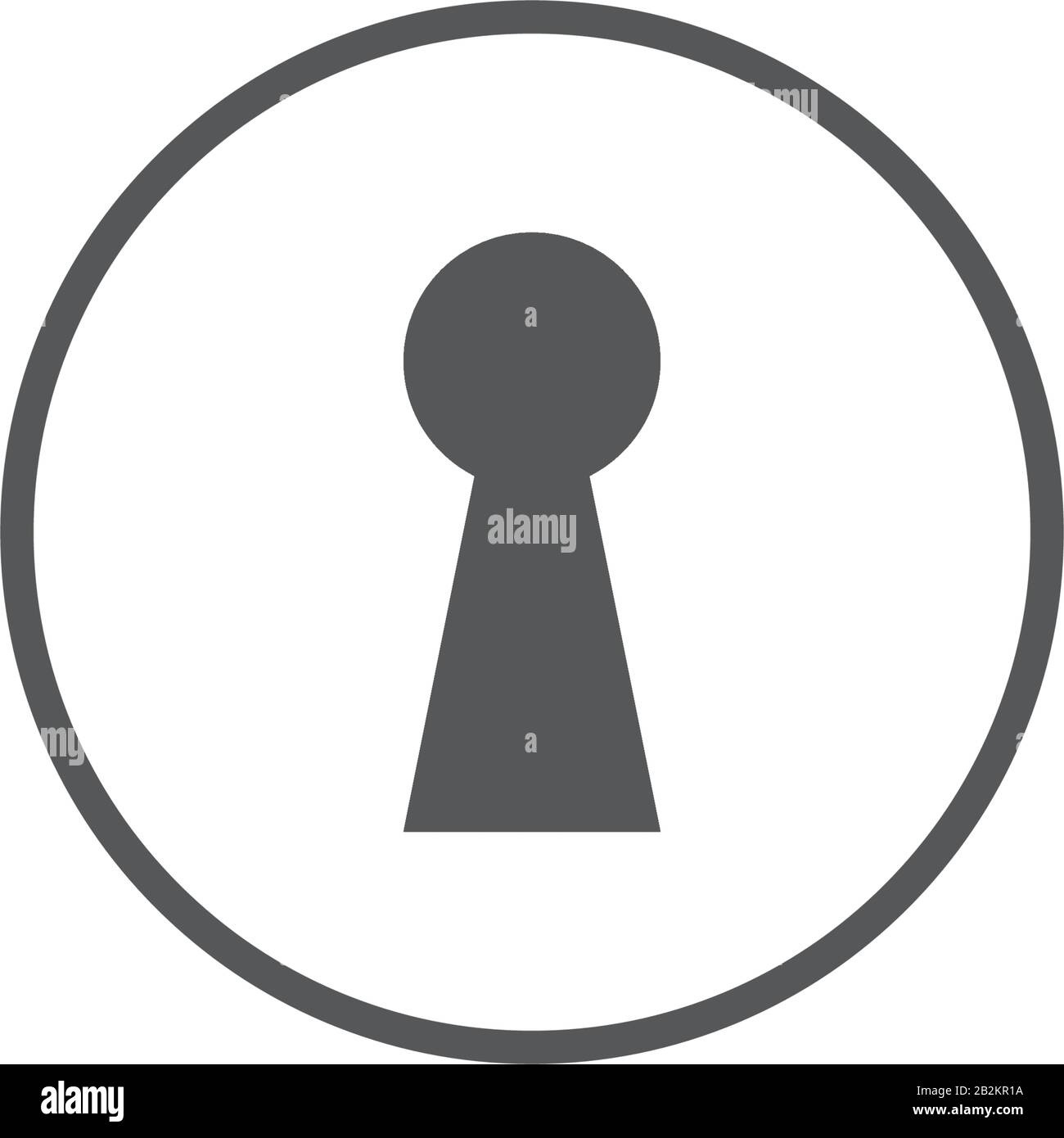 Keyhole icon in circle. Stock Vector illustration isolated on white ...