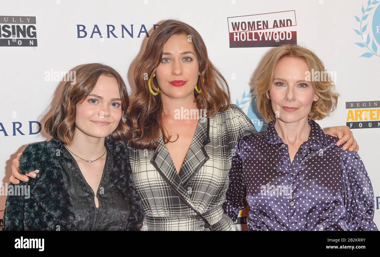 New York, United States. 29th Feb, 2020. Oona Laurence, Lola Kirke and ...
