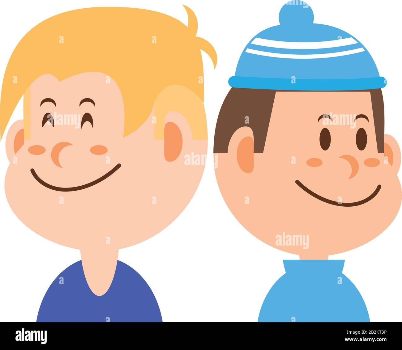 boys smiling on white background vector illustration design Stock ...