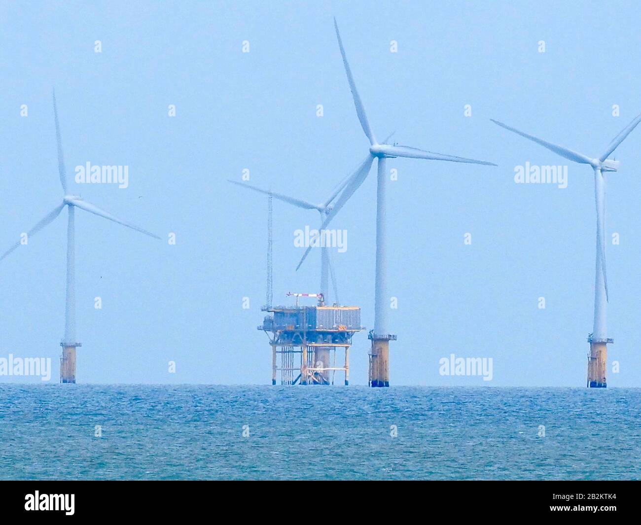 Broadstairs, Kent, UK. 3rd Mar, 2020. Thanet Extension Offshore Wind ...
