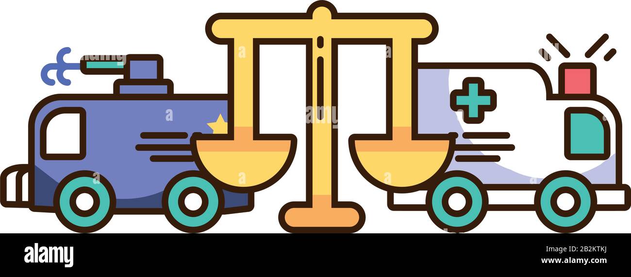 tank armoured, ambulance car on white background vector illustration ...