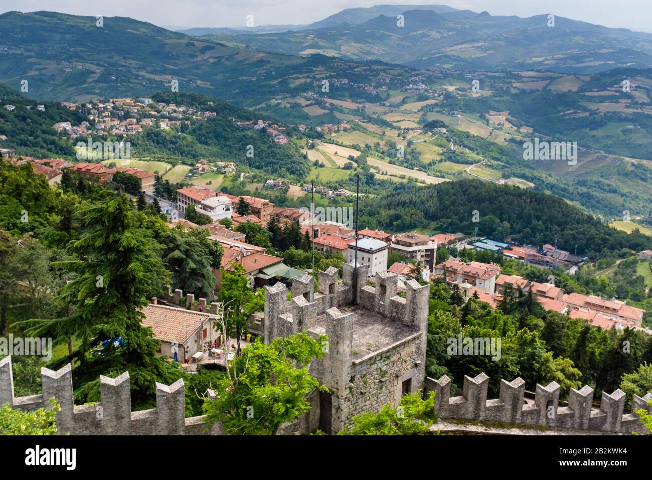 The pastoral North Italian countryside landscape surrounds the ...