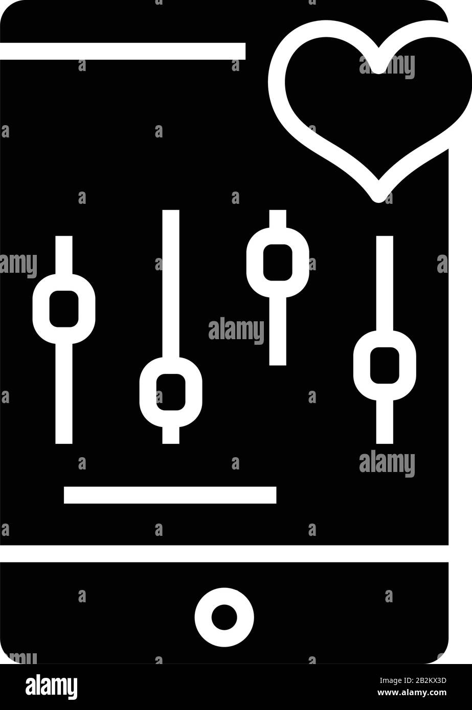 Personal settings black icon, concept illustration, vector flat symbol ...
