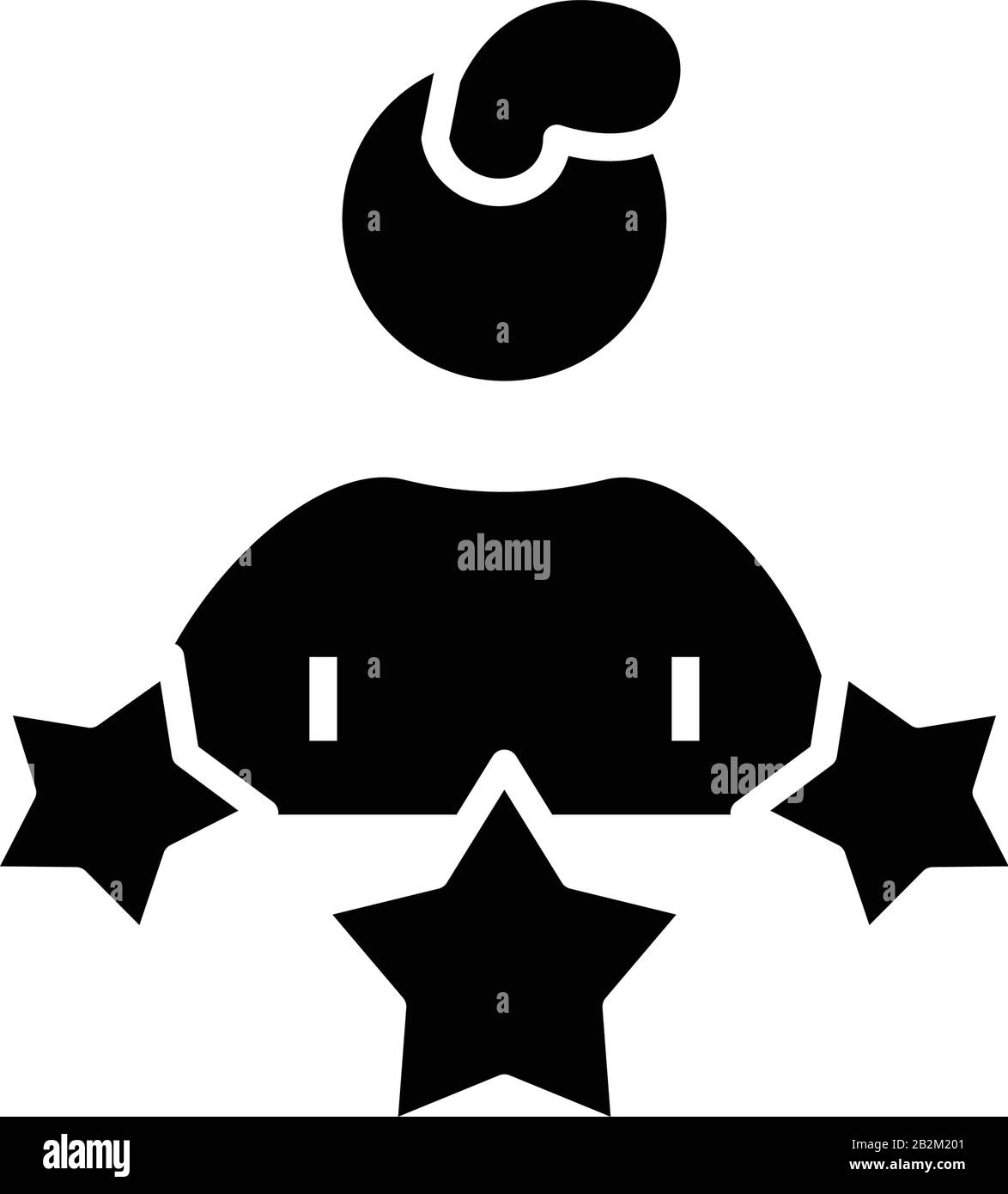 Personal abilities black icon, concept illustration, vector flat symbol ...