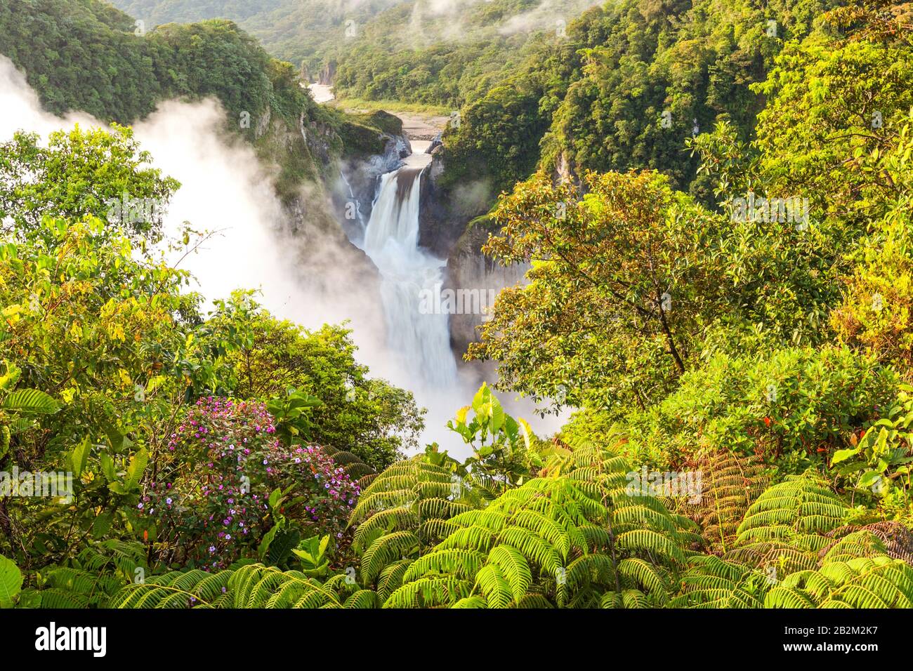 San Rafael Falls The Largest Waterfall In Ecuador Stock Photo - Alamy