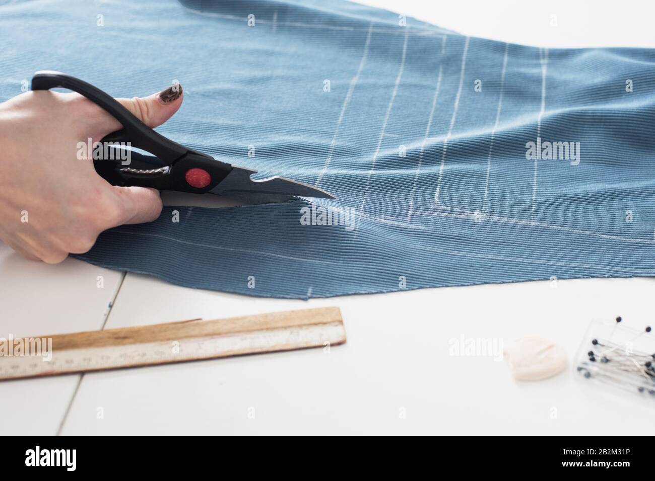 Designer Cutting Fabric Stock Photo - Alamy