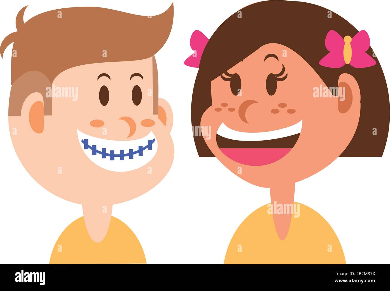 children smiling on white background vector illustration design Stock ...