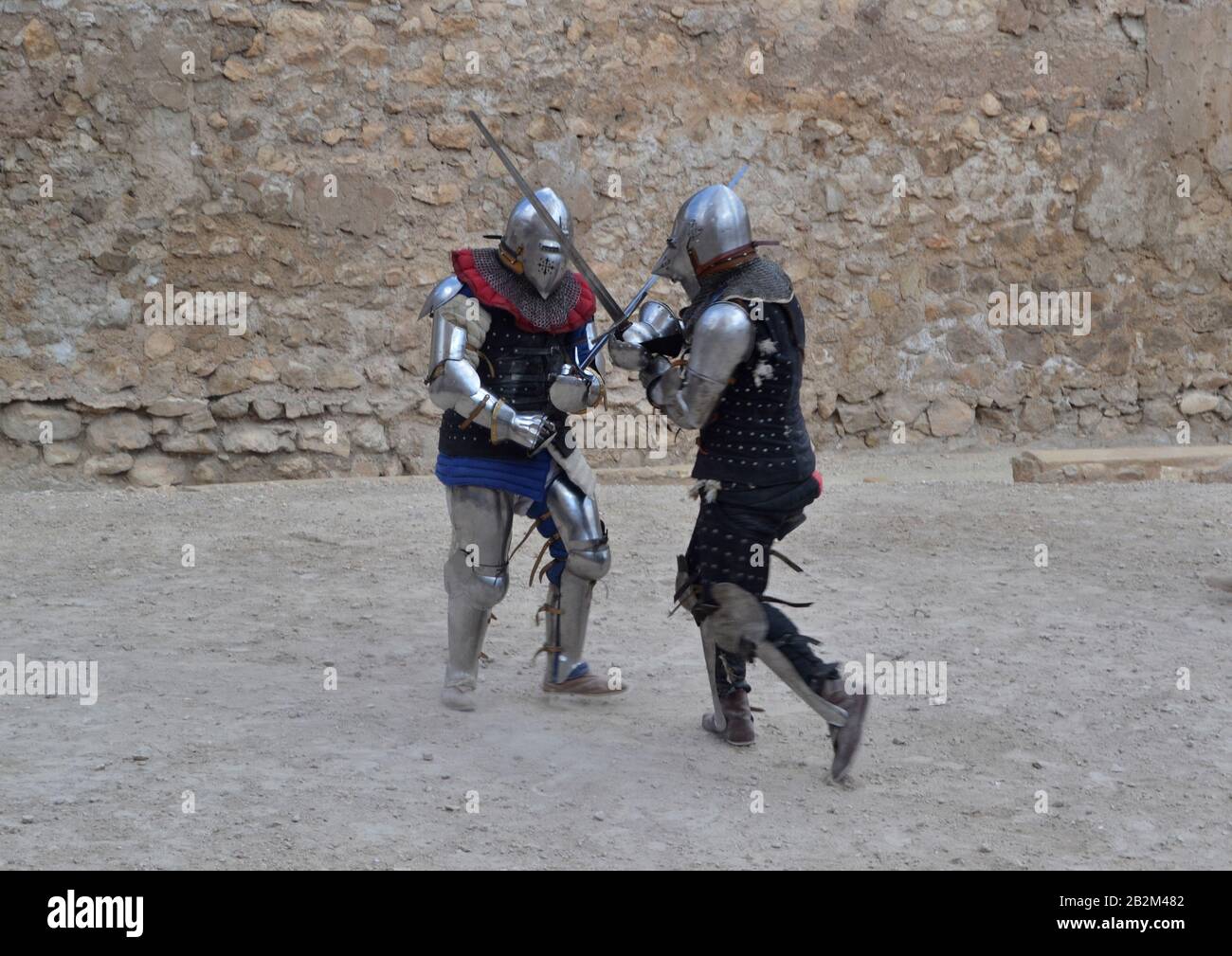 Medieval Spanish Soldiers Fighting
