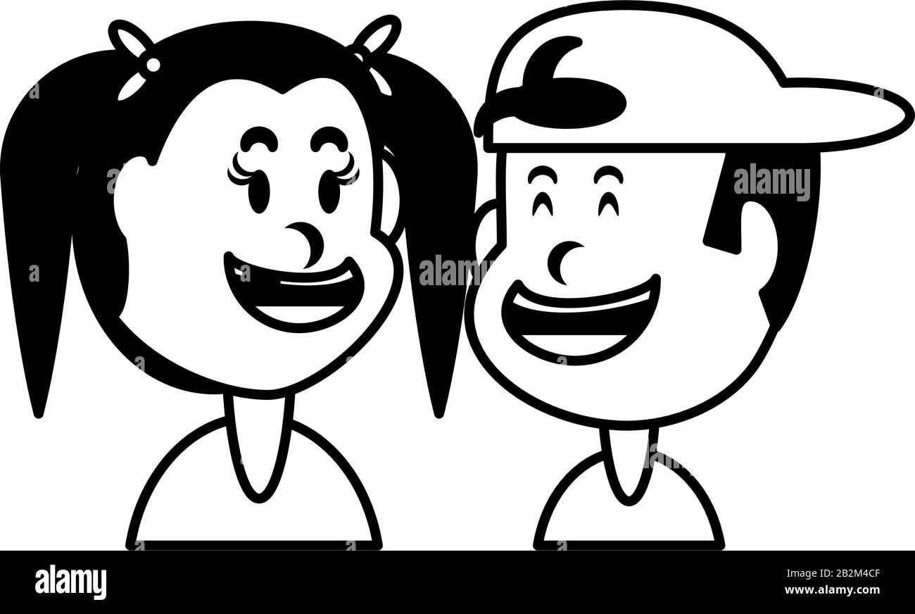 children smiling on white background vector illustration design Stock ...