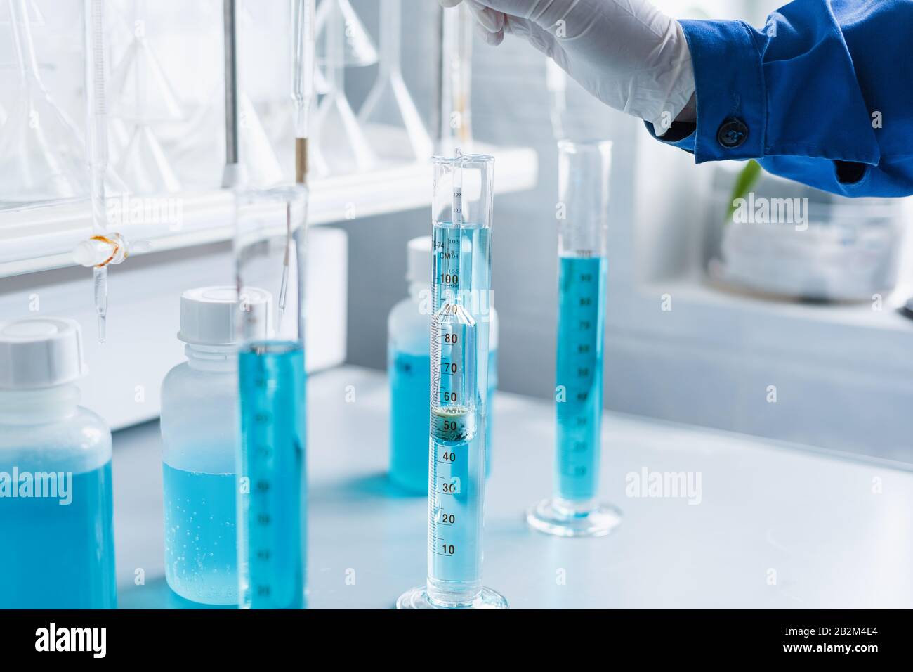 Analysis of the quality of liquids in a chemical laboratory, a device ...