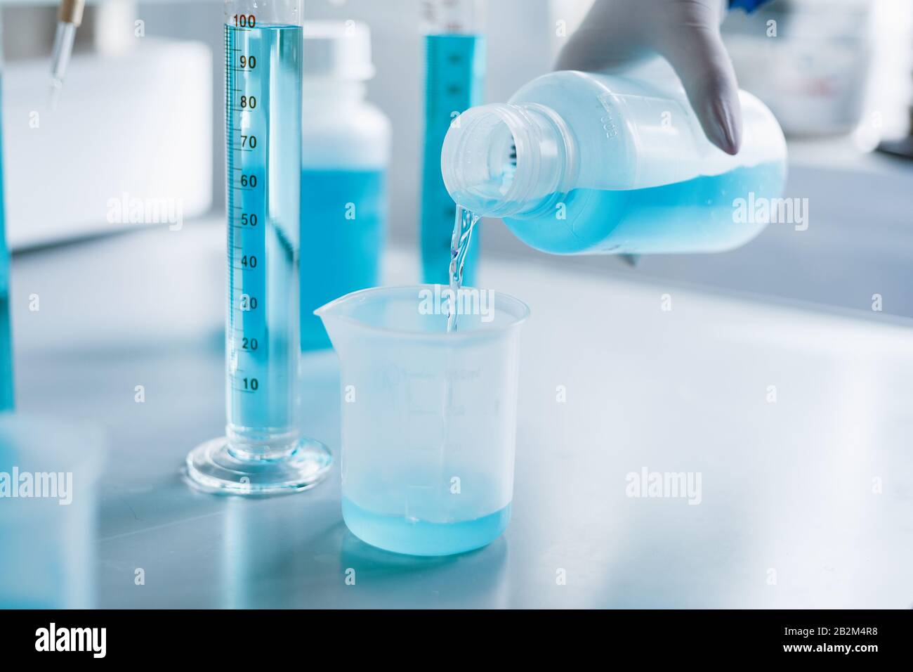Analysis of the quality of liquids in a chemical laboratory, a device ...