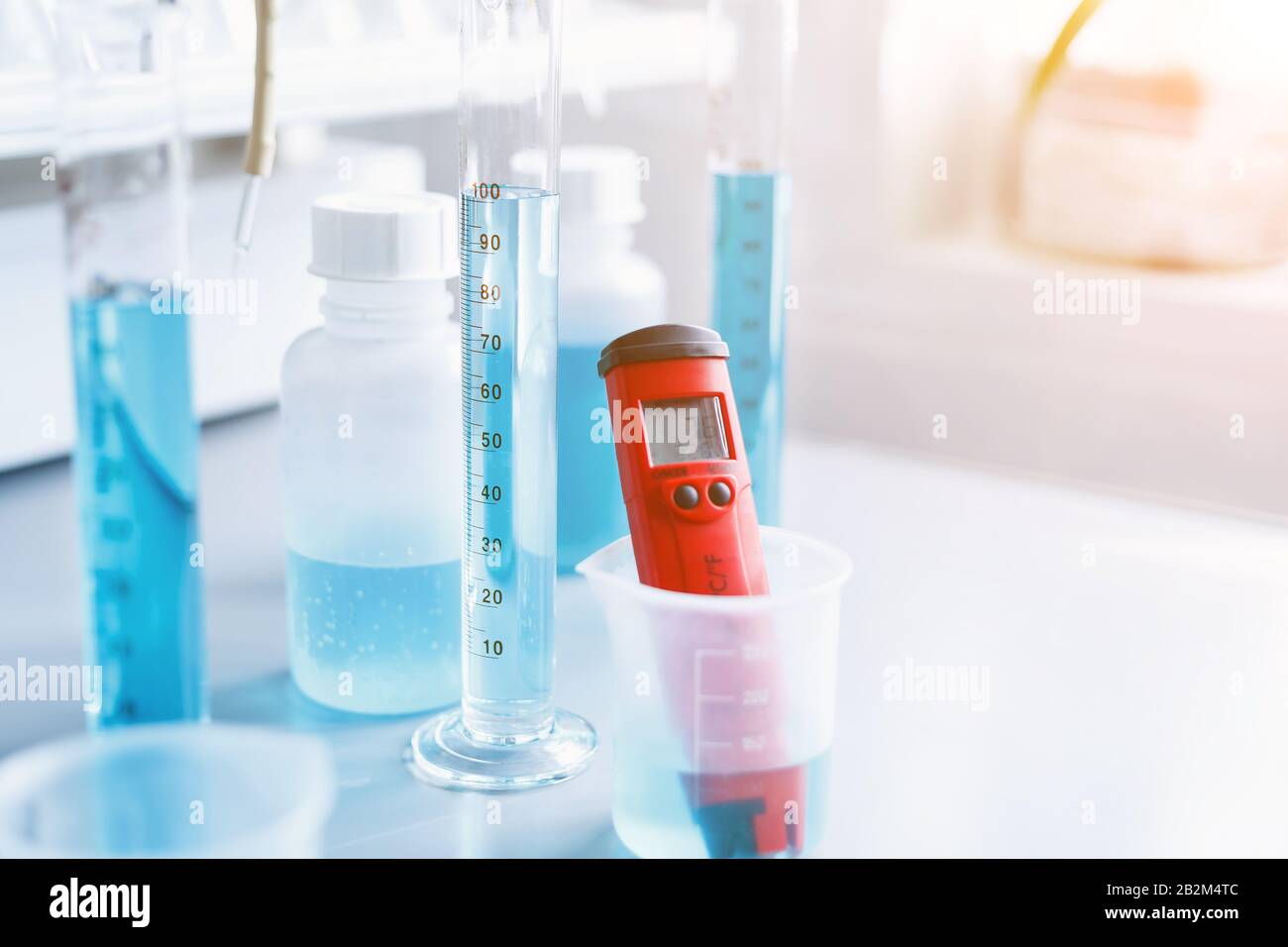 Analysis of water quality in a chemical laboratory, a device for ...