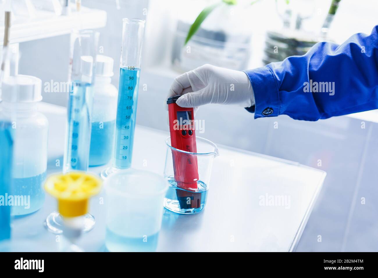 Analysis of water quality in a chemical laboratory, a device for ...