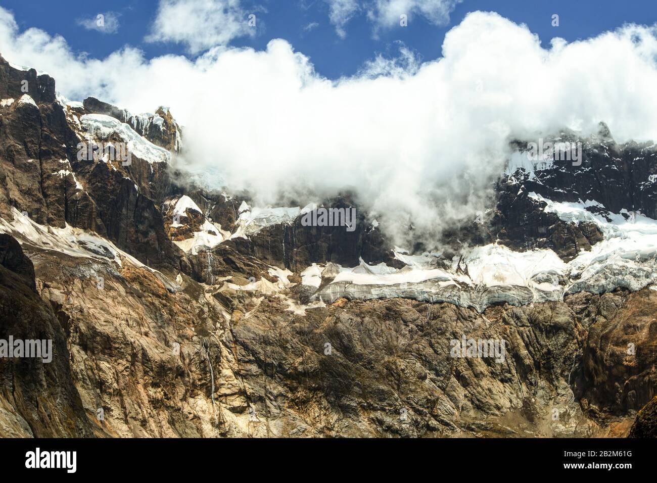 El Altar Volcano Sangay National Park Peaks Covered By Glacier At About ...