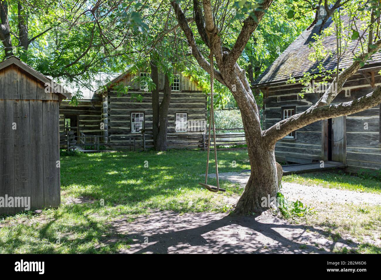 Pioneer Village early settlers Stock Photo - Alamy
