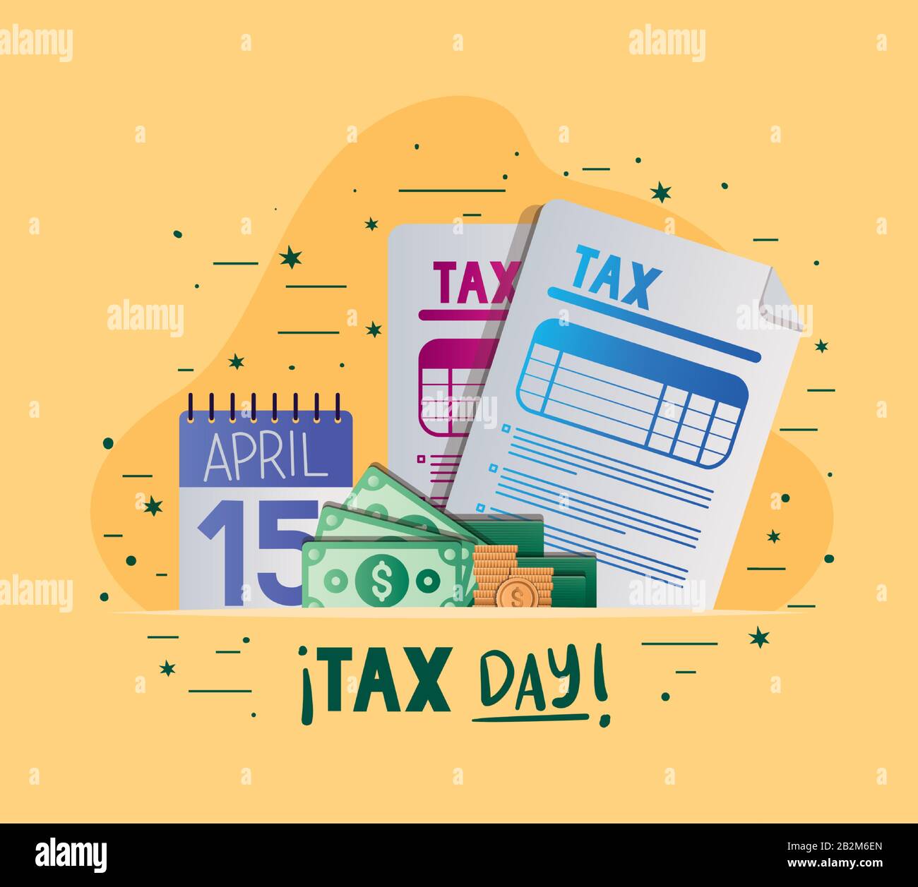 Tax day documents calendar hi-res stock photography and images - Alamy