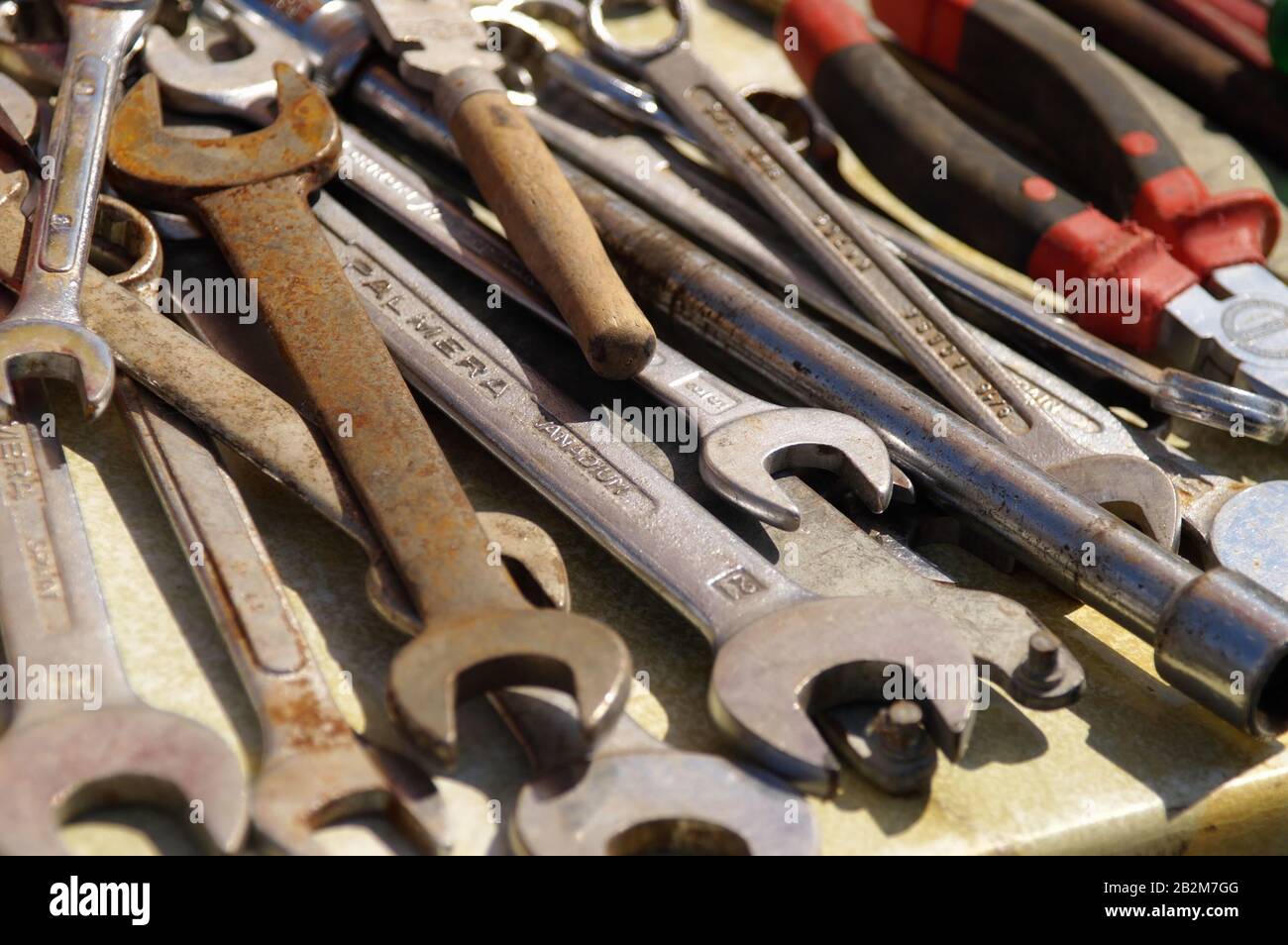 old tools on the east market Stock Photo - Alamy