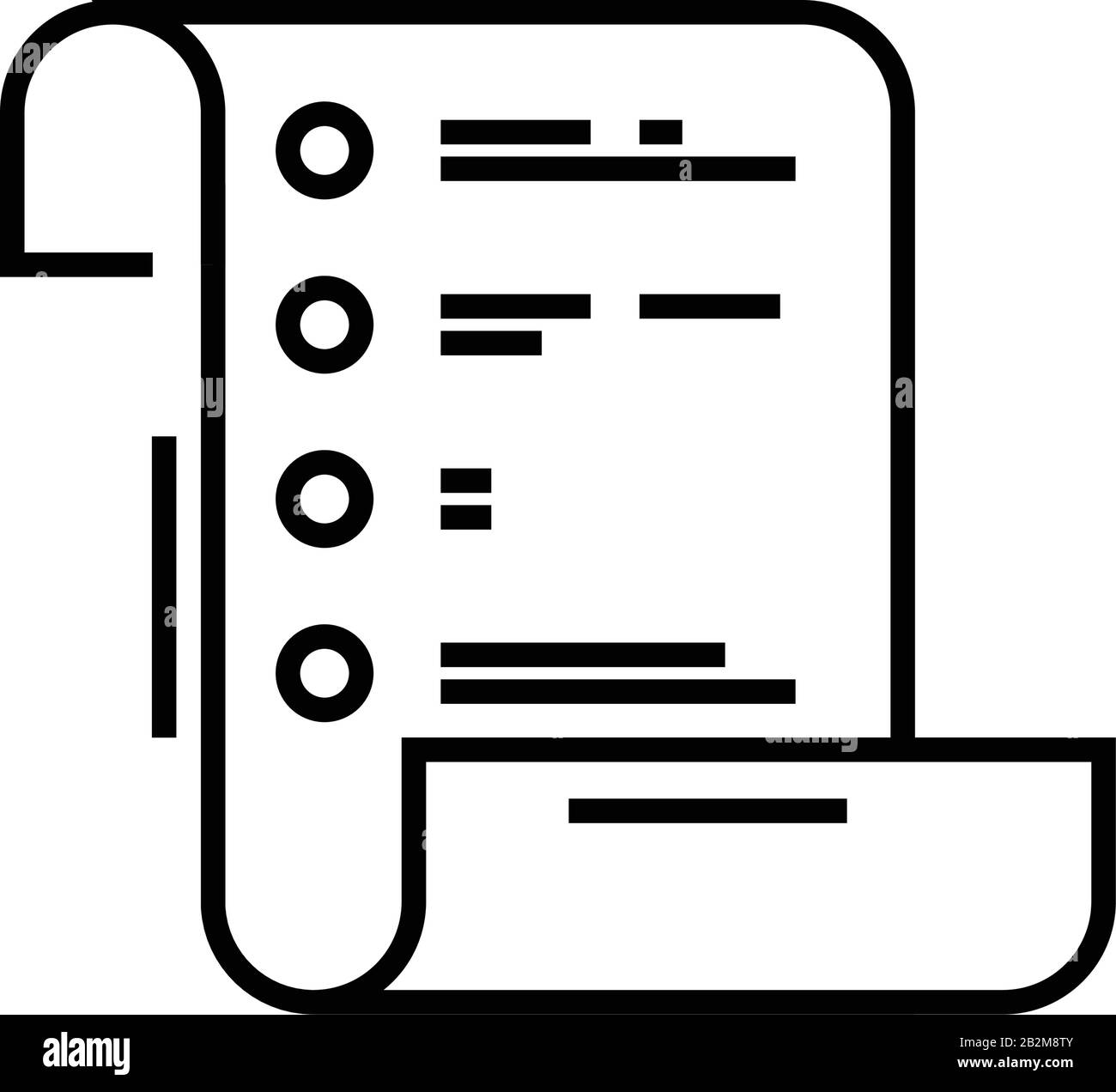 Task list line icon, concept sign, outline vector illustration, linear ...