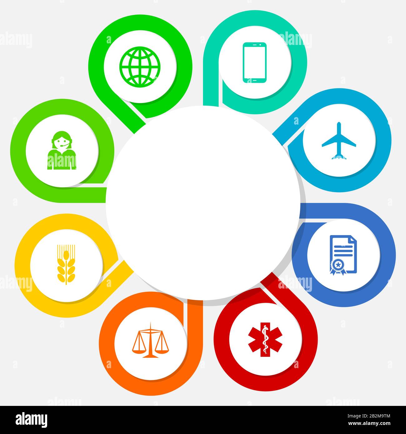 Infographic circular vector template, business, travel and medicine ...