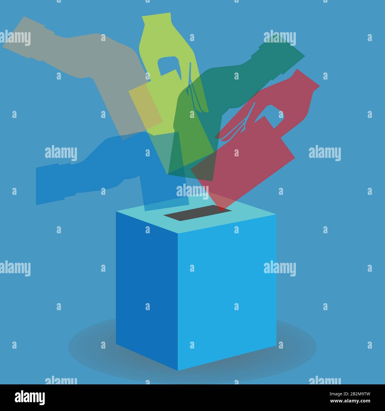 Voting hands ballot box hi-res stock photography and images - Alamy
