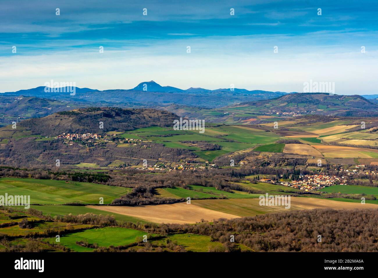 Puy de Dome volcano, Auvergne Volcanoes Regional Nature Park, France ...