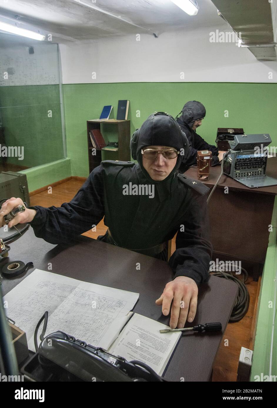 Wax figures of soldiers, Saltojo Cold War museum, Lithuania Stock Photo ...