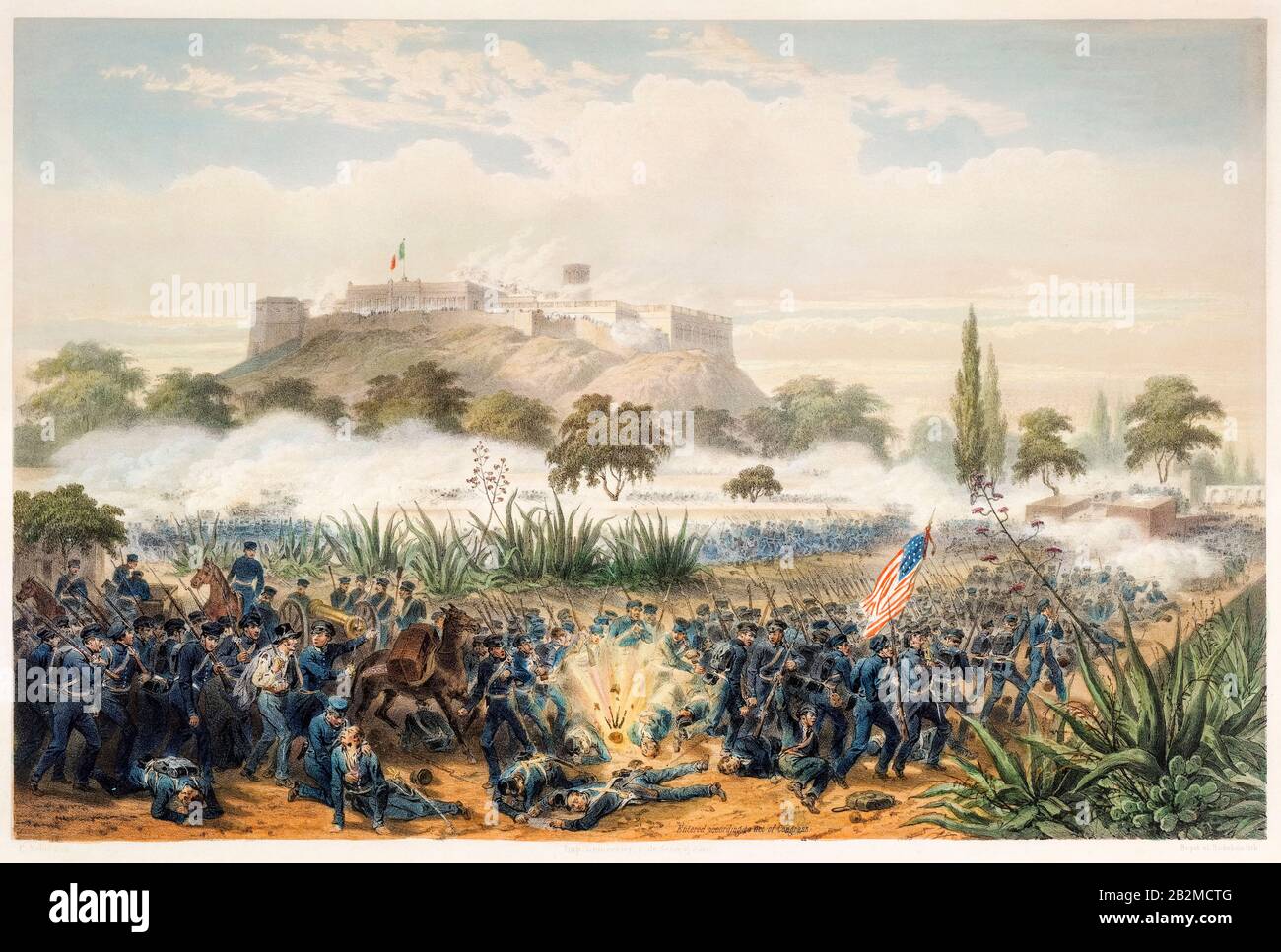 Battle of Chapultepec, September 12–13th, 1847, General Quitman's attack, Mexican-American War ...