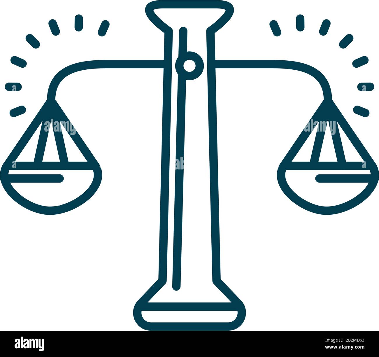 law scale icon over white background, line style, vector illustration ...