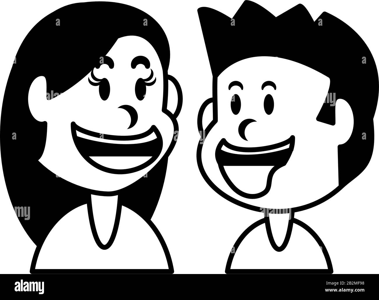children smiling on white background vector illustration design Stock ...