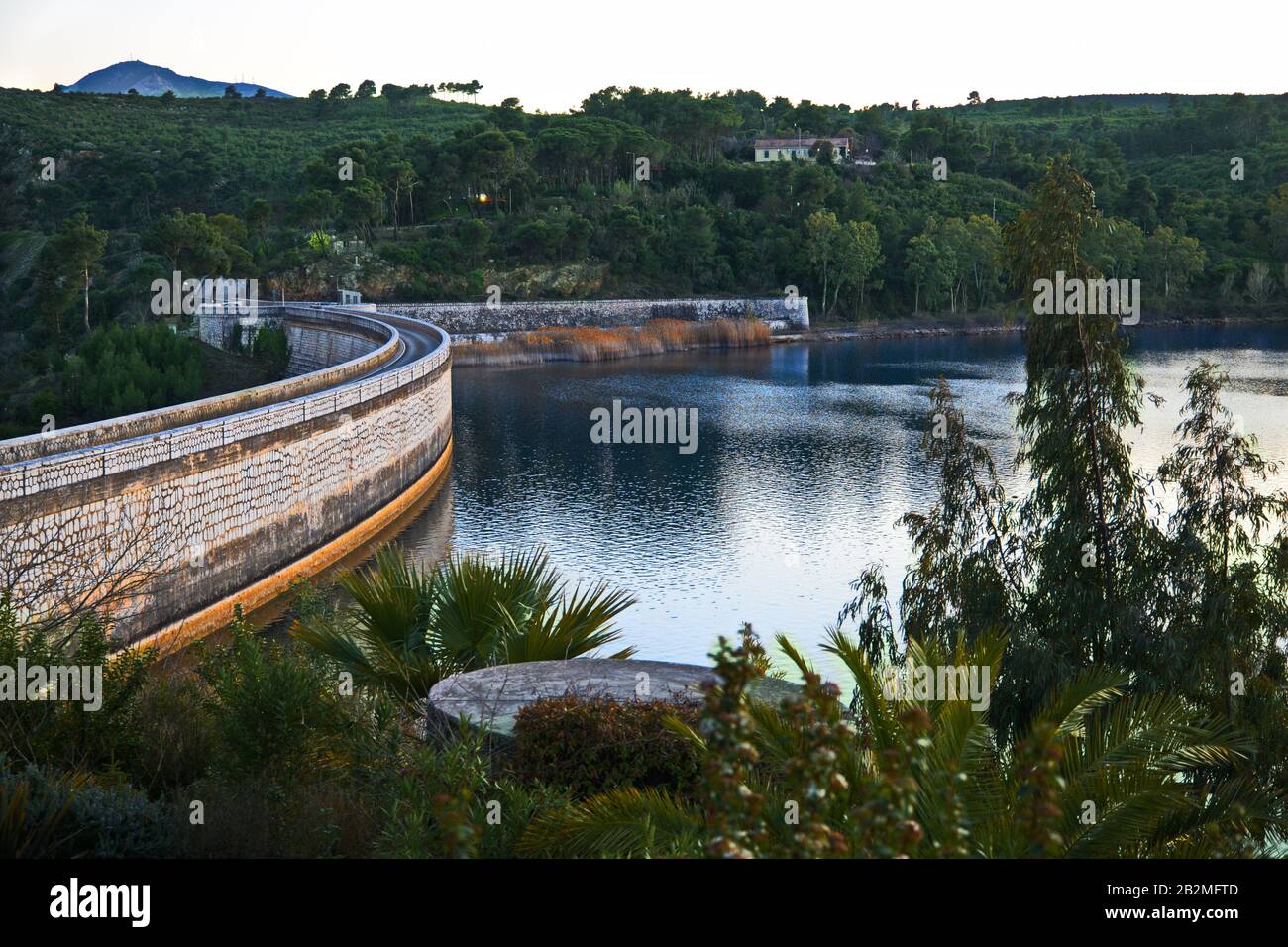 Marathon's Lake Dam, in Attica, Greece Stock Photo - Alamy