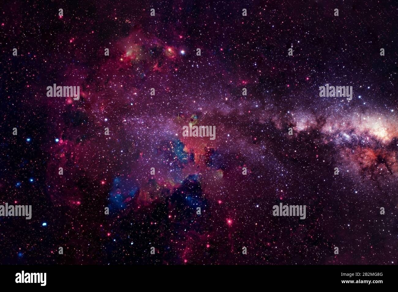 Beautiful red nebula in deep space. Elements of this image were ...