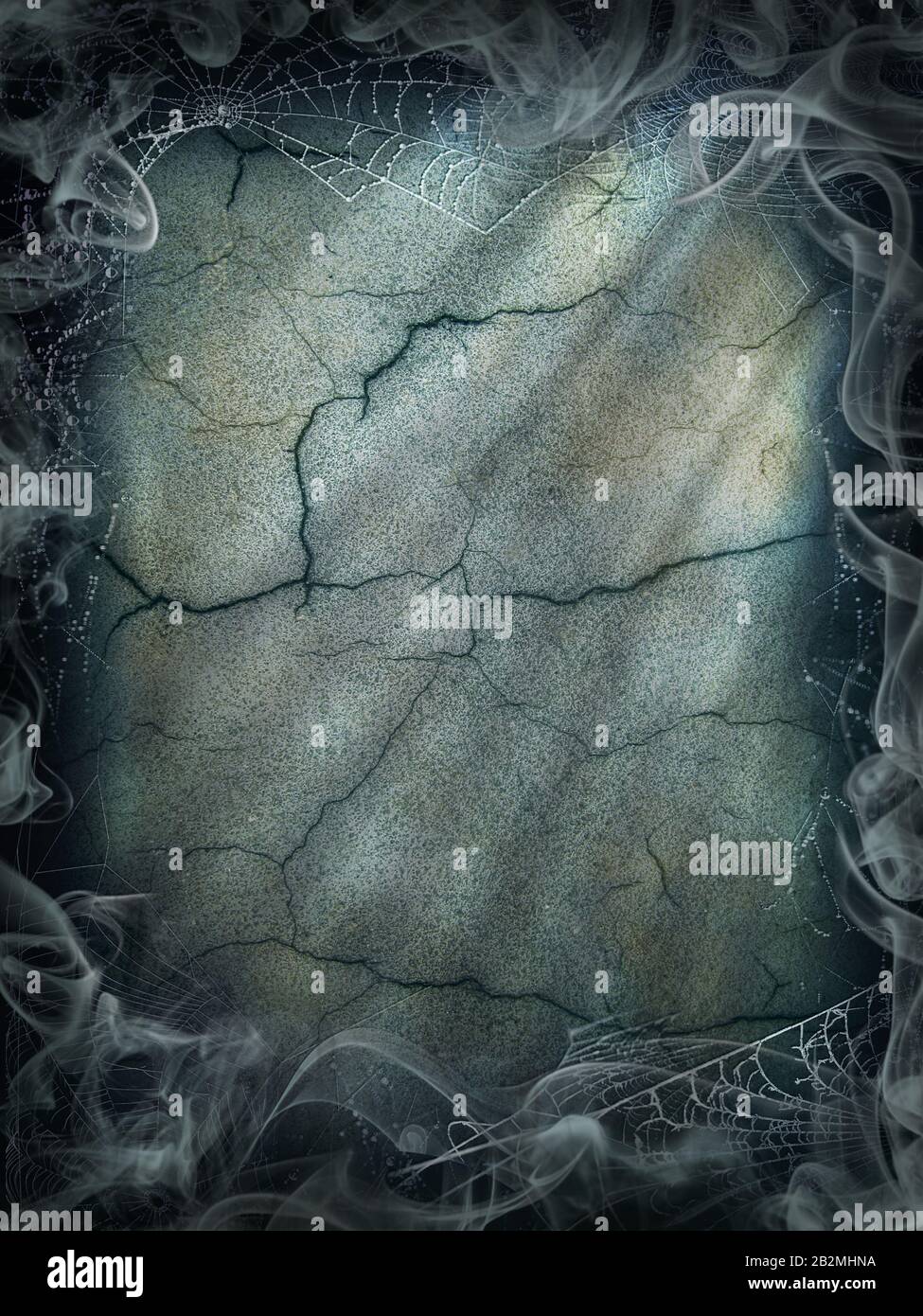 Halloween magic smoke background magical dark cobweb Stock Photo - Alamy