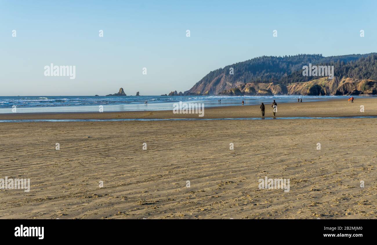 A view of the shoreline of the Oregon Coast Stock Photo - Alamy