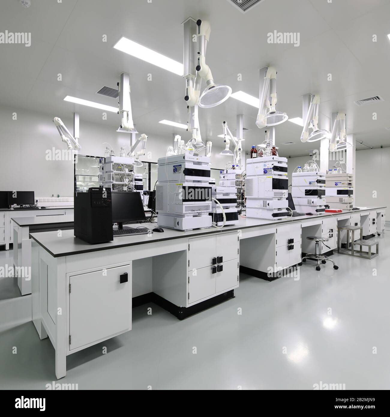 BEIJING, CHINA - JUNE 03, 2019: Modern drug manufacturing laboratory ...
