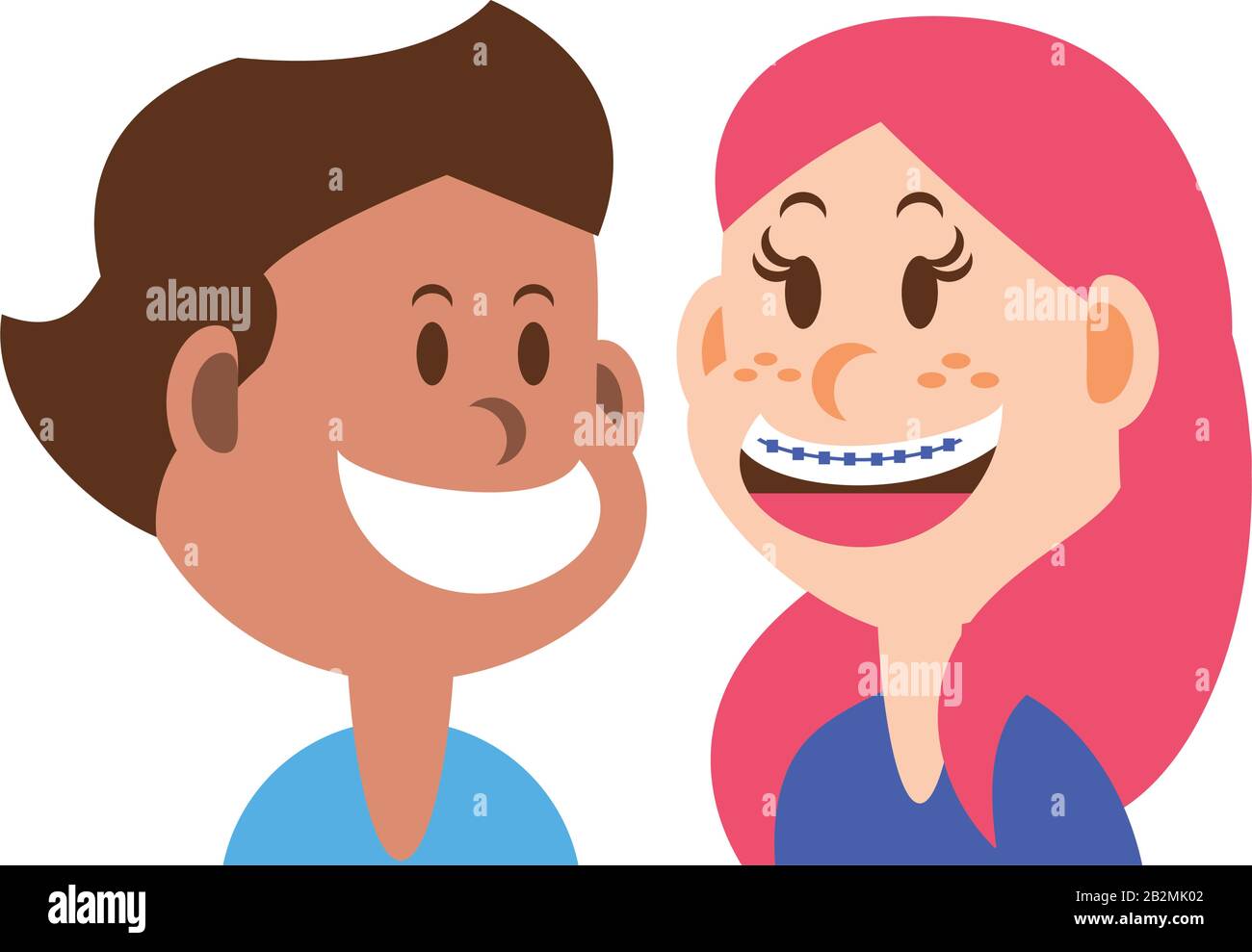 children smiling on white background vector illustration design Stock ...