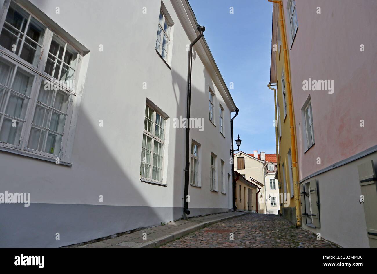 Old city streets traditional baltic tourism architecture house facades ...