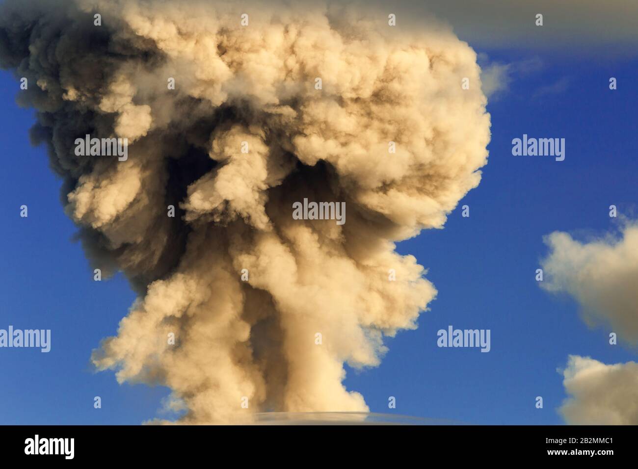 Mushroom Cloud From Tungurahua Volcano Explosion In Ecuador South ...