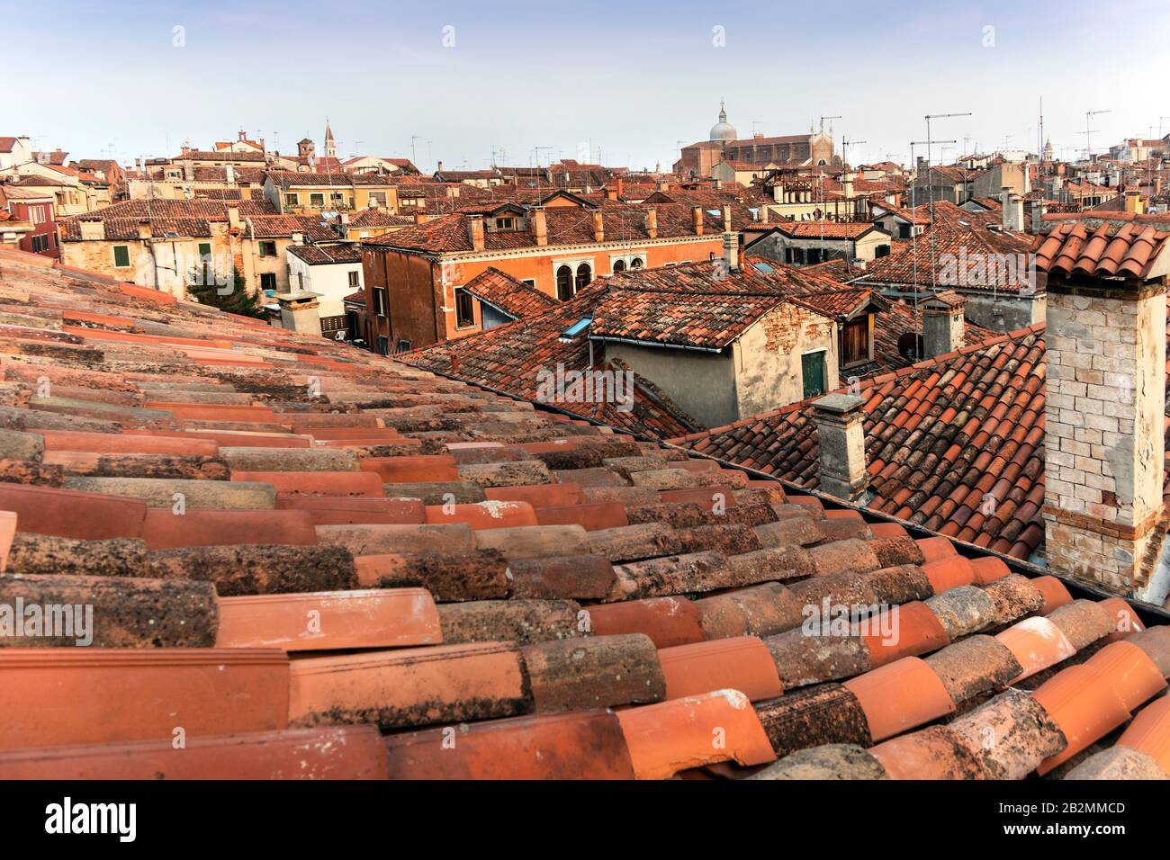 View over the old rooftops, Venice, Italy Stock Photo - Alamy