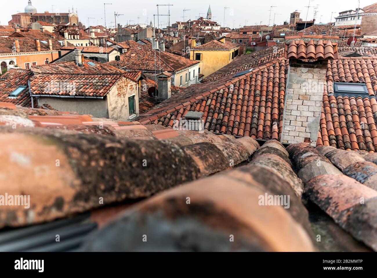 View over the old rooftops, Venice, Italy Stock Photo - Alamy