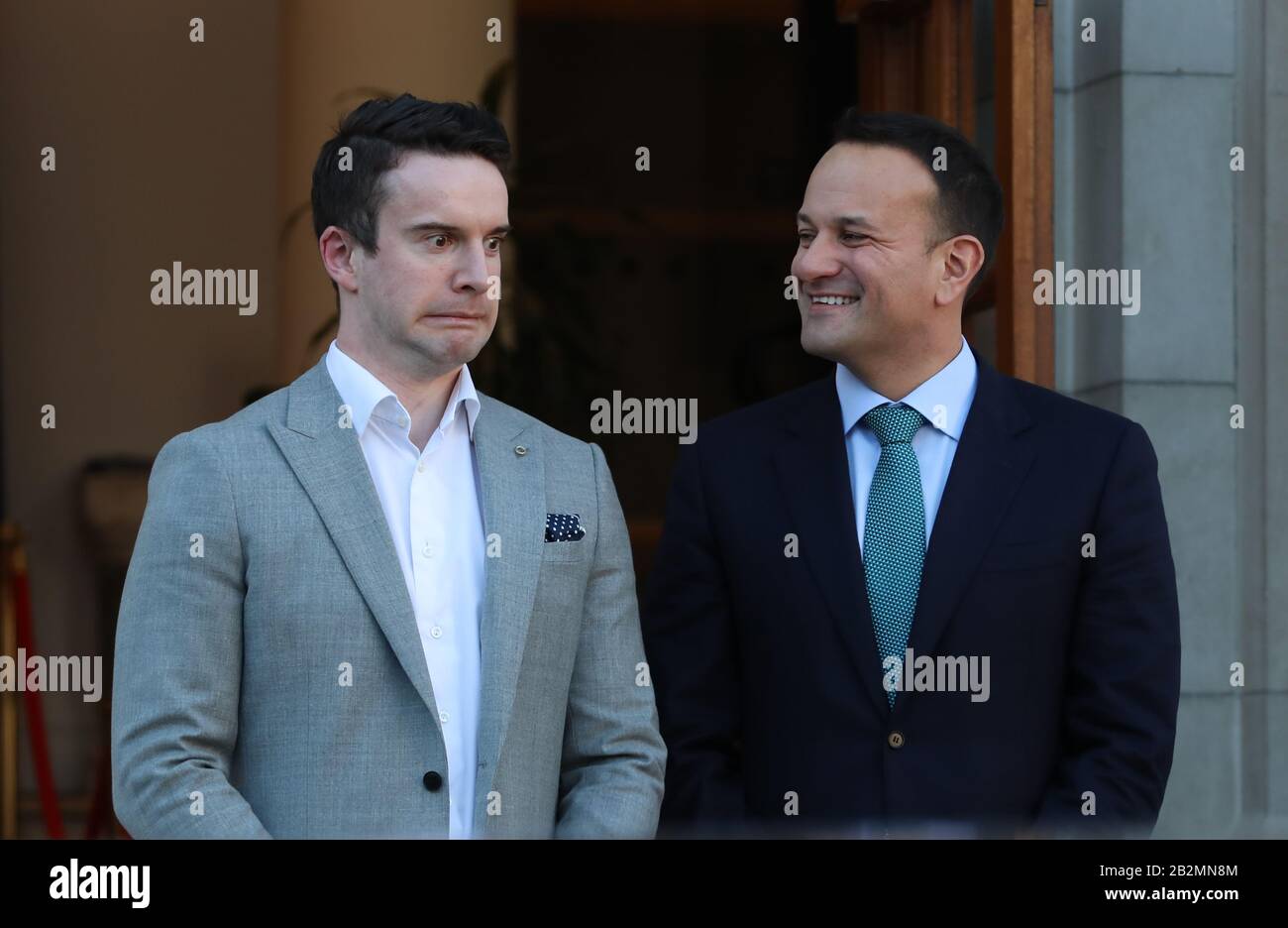 Leo Varadkar, Taoiseach of Ireland, and his partner Matt Barrett after ...