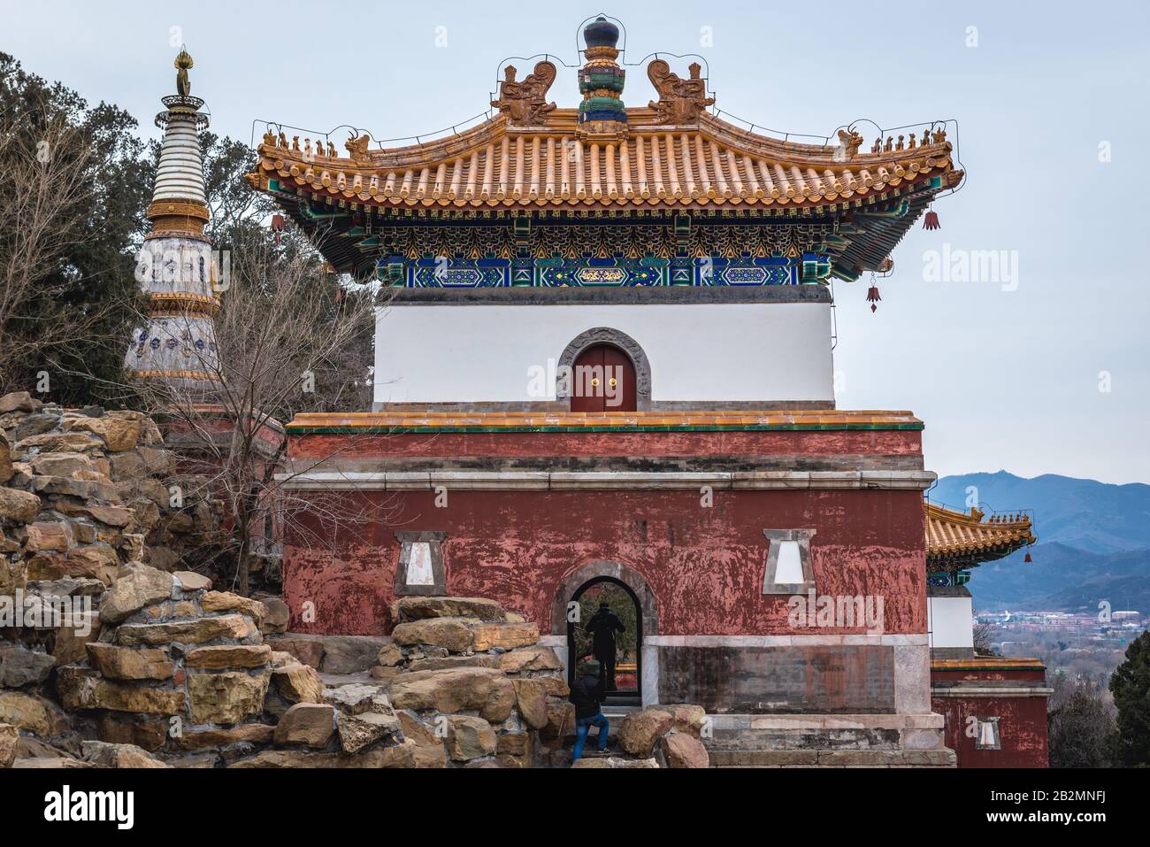One of the buildings of Four Great Regions complex - mix of Tibetan and ...