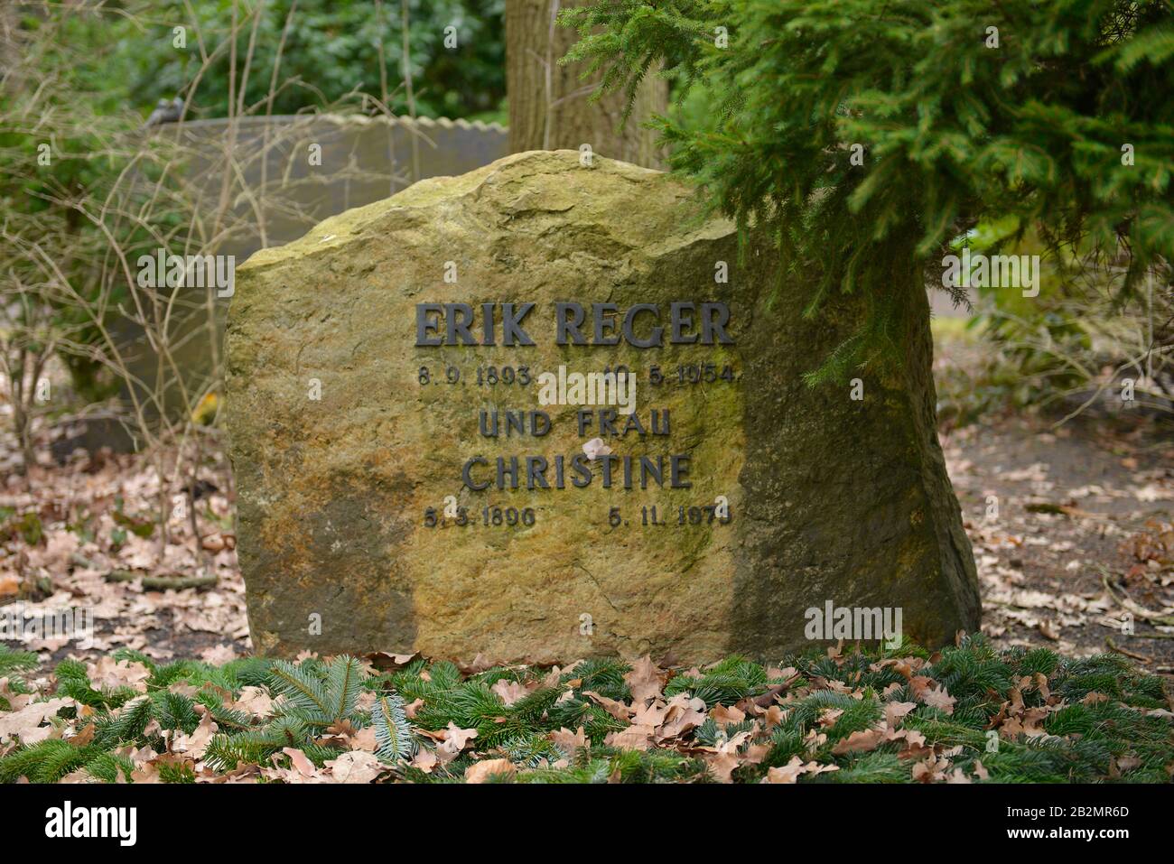 Grabmal, Erik und Christine Reger, Waldfriedhof, Potsdamer Chaussee ...