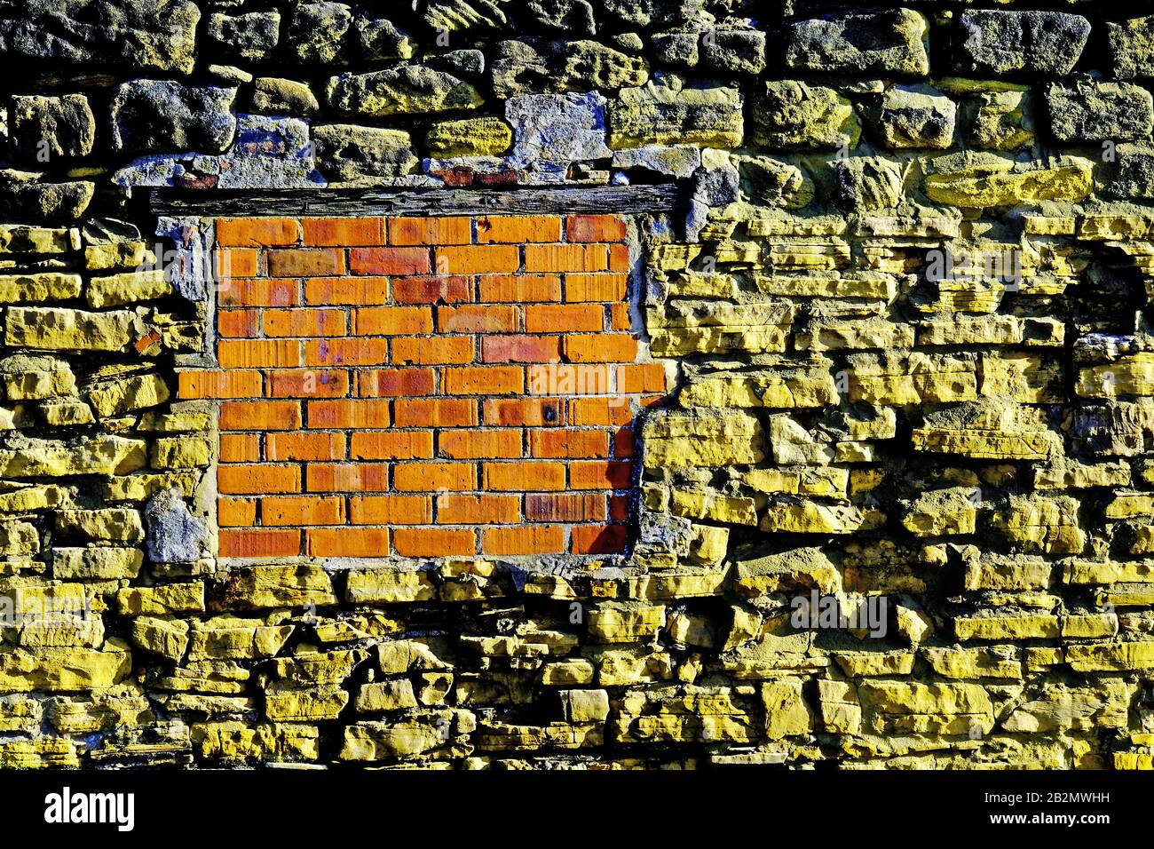 House bricks built into wall Stock Photo - Alamy