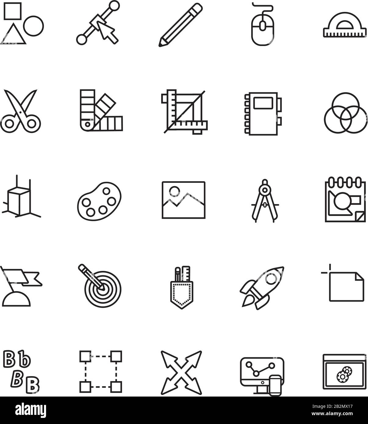 bundle of designer set icons Stock Vector Image & Art - Alamy