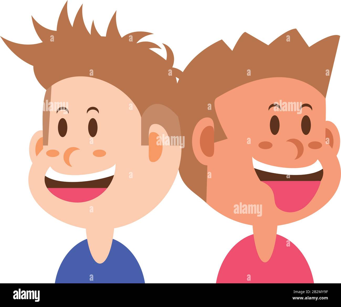 boys smiling on white background vector illustration design Stock ...
